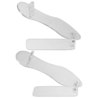 Lurrose 2 St&uuml;ck Transparenter Schuhst&auml;nder f&uuml;r Einzelne Schuhe Schuhaufbewahrung Organizer Formstabiler Klarer Schuhhalter f&uuml;r Einfahrt Regal und Verkaufspr&auml;s