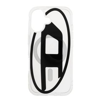 Diesel Oval D Metallic Case with MagSafe - - Accessories - unisex - Wei&szlig; - ONE SIZE