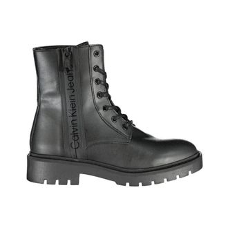Calvin Klein Eleganter Schwarzer Schn&uuml;rstiefel - - Shoes - Damen - Schwarzk - 36 EU