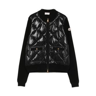 Moncler Femme, Vestes, Noir, Taille: 40 FR Bomber Jacket
