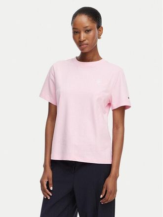 Tommy Hilfiger T-Shirt Th Script WW0WW49941 Hellrosa Regular Fit