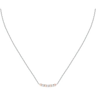 Cleor Collier en argent 925/1000 et zircon