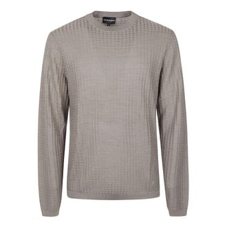 Emporio Armani Pullover mit Rundhalsausschnitt - - Knitwear - Herren - Beige - M