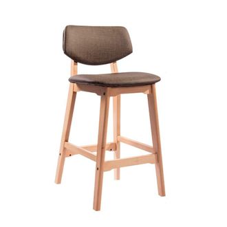 Generic Barhocker mit Gepolsterter Fu&szlig;- und R&uuml;ckenlehne, Sitzfl&auml;che mit Schaumstoffpolsterung, 4 Holzbeine f&uuml;r K&uuml;che, Kneipe, Caf&eacute;, Terrasse, Max. Belastbarke