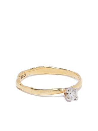 Wouters & Hendrix 18kt yellow gold Solitaire diamond ring - Or