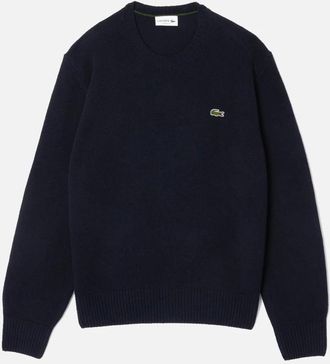 Lacoste Homme, Pulls, Bleu, Taille: XL Pull ras du cou en laine card&eacute;e