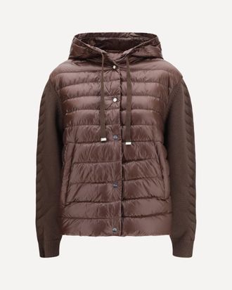 Herno Down Jacket with wool sleeves Female 44