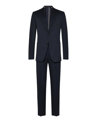 Windsor Einreihiger Anzug aus Baumwolle und Stretch, Shaped Fit in