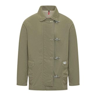 Fay Toggle Collar Jacket - - Jackets - Herren - Gr&uuml;n - L