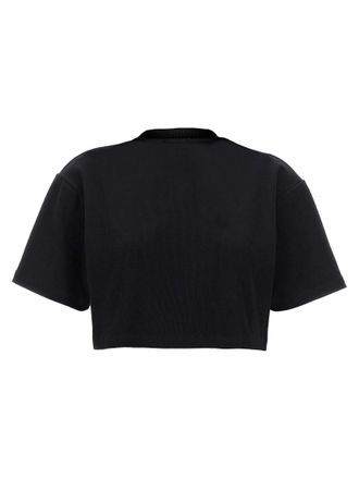 Off-white Logo-Embroidered T-shirt - Black