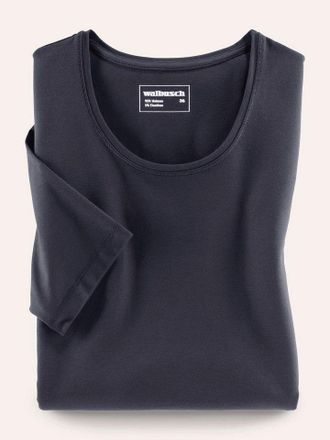 Walbusch T-Shirt Damen Viskose Shirt Rundhals Kurzarm leicht tailliert pflegeleicht Zart gl&auml;nzende Jersey-Qualit&auml;t, elastischer Sitz