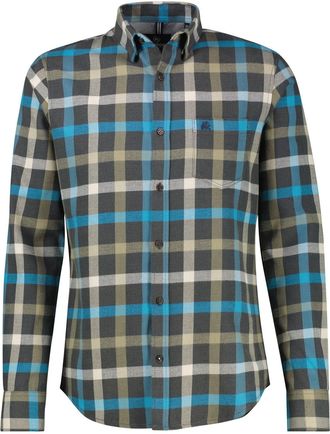 Lerros Herren Flanell Hemd, (25N1497), Gr&ouml;&szlig;e:XL, Farbe:Nordic Olive (661)