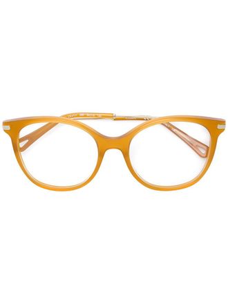 Chlo&eacute; Brille mit rundem Gestell - Gelb