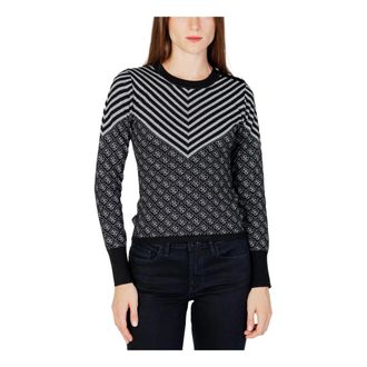 Guess Femme, Pulls, Noir, Taille: 36 FR Tricot Ray&eacute;