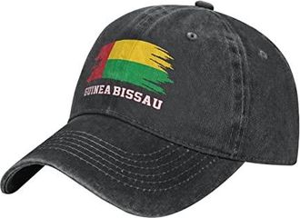 Generic Pare-Soleil Casquette Denim Drapeau De Guin&eacute;e-Bissau L&eacute;ger Casquette De Baseball Anti-Soleil Anti-Soleil Cap pour Cyclisme Festivals Les Saisons