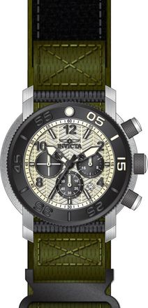 Invicta Coalition Forces 50095 Herrenuhr - Quarzwerk - Edelstahl mit beigem Zifferblatt - 50 mm