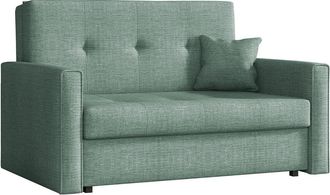 Mirjan24 Sofa Viva Bis II mit Schlaffunktion, 2 Sitzer Polstersofa mit Bettkasten inkl. Kissen, Schlafsofa Sofagarnitur, Bettsofa, Wohnlandschaft, Farbauswahl 