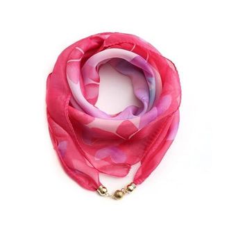 Generico Écharpe de printemps en mousseline de soie - Collier magnétique avec boule dorée, accessoire de mode, Style 29, 65 cm