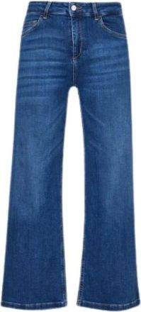 Liu Jo Femme, Jeans, Bleu, Taille: W27 Jean &Eacute;vas&eacute; 7/8 Bottom Up