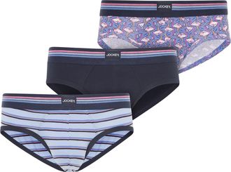 Jockey Cotton Stretch Brief - Unterhosen für Männer im 3er Pack, Unterwäsche aus Baumwolle und Elasthan, Herren Unterhosen mit mittlerer Leibhöhe, 3er Set, i