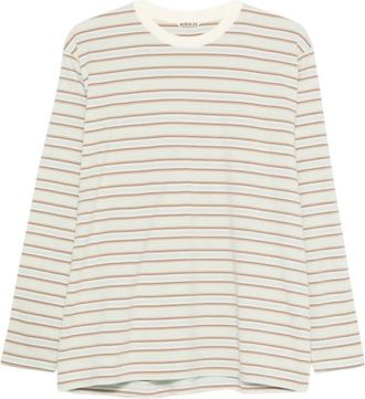 Auralee Homme, Tops, Multicolore, Taille: S Gradient Stripe Jersey L/S Tee