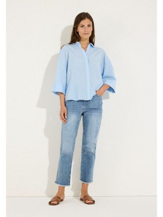 More & More Klassische Bluse weite, gestreifte 3-4 Arm Hemdbluse