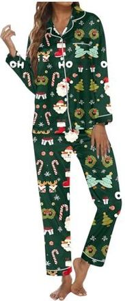 Generic Ensemble de sport 2 pi&egrave;ces pour femme, ensemble de pyjama ray&eacute; 7 pi&egrave;ces pour femme, tenue compl&egrave;te saison, chemise l&eacute;g&egrave;re boutonn&eacute;e, v&ecirc;tements de nuit