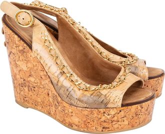 Chanel Espadrilles - Chanel Cork CC Espadrilles Shoes (36,5) - Gr. ONE_SIZE - in Bunt - f&uuml;r Damen