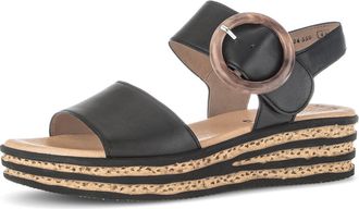 Gabor Damen Plateausandalen, Frauen Sandalen,Best Fitting,offene Schuhe,Strandschuhe,Plateausandaletten,Dicke Sohle,bequem,schwarz,40 EU / 6.5 UK