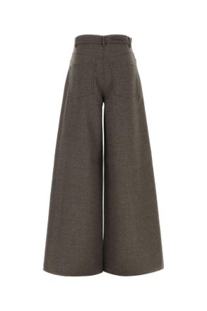 Max Mara Virgin Wool Trousers - Gray