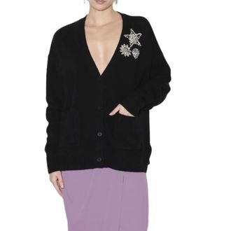 Kaos Wollcardigan mit Cabochon-Stickerei - - Knitwear - Damen - Schwarzk - M