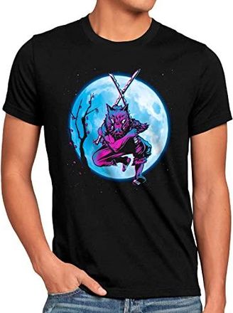 style3 Inosuke Moonshine T-Shirt Homme Demon Anime Japan Manga, Taille:M