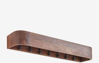 Sklum Sklum - Wandgarderobe aus Akazienholz Frigia &x2194&xFE0E 100 cm Akazienbraun dunkel