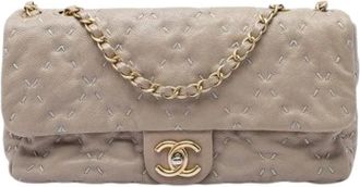 Chanel Sac bandouli&egrave;re Classic Flap Pre-owned - Femme - Pre-owned - Beige - Taille: ONE Size