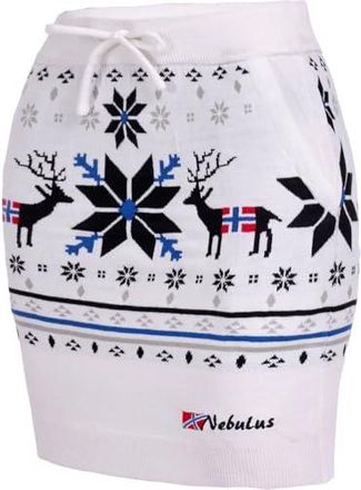 Nebulus Jupe dhiver d&eacute;contract&eacute;e pour femme, Blanc., M