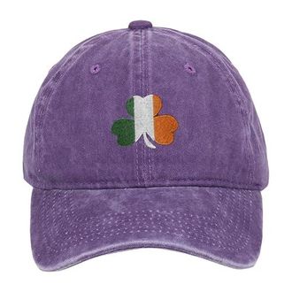 Generic Casquette de baseball en coton r&eacute;glable vieilli pour papa, casquette de baseball dartiste, violet, Taille unique