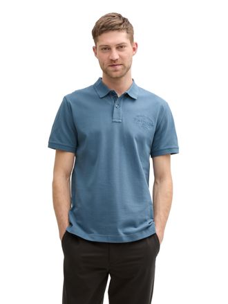 Tom Tailor Denim Basic T-Shirt mit Stickerei, deep Black, XS