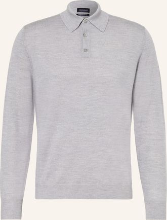 Strokesman's Strokesmans Strick-Poloshirt Aus Merinowolle grau