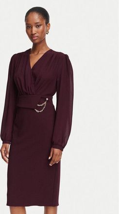 Rinascimento Rinascimento Coctailkleid CFC0130446003 Dunkelrot Slim Fit