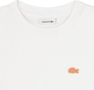 Lacoste T-Shirt Lacoste Kids T-Shirt mit gro&szlig;em Krokodil-Print - Wei&szlig;