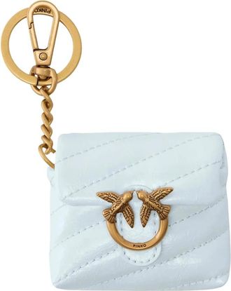 Pinko Pinko, Femme, Accessoires, Bleu, Taille: ONE Size Love Bag Puff AirPods Case