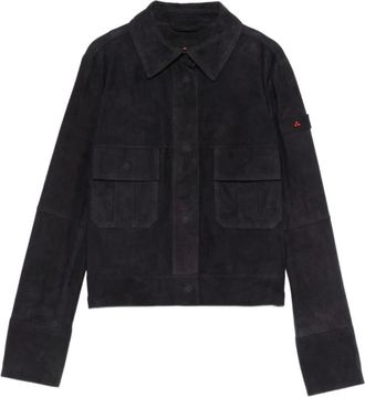 Peuterey Femme, Vestes, Noir, Taille: 40 FR Era Suede Pocket Jacket