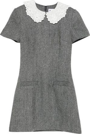 Self Portrait Herringbone-design Mini Dress