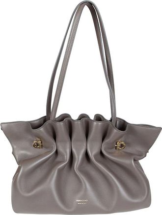 Ferragamo Femme, Sacs, Gris, Taille: ONE Size Sac souple &agrave; bandouli&egrave;re