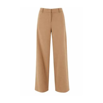 Fabiana Filippi Femme, Pantalons, Brun, Taille: 38 FR Pantalon Tailleur Jambe Large