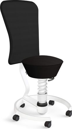 Aeris Swopper Air - Ergonomischer Hocker mit extra weicher Polsterung - B&uuml;rohocker h&ouml;henverstellbar mit Rollen -Sitzhocker f&uuml;r einen gesunden R&uuml;cken, Feder 