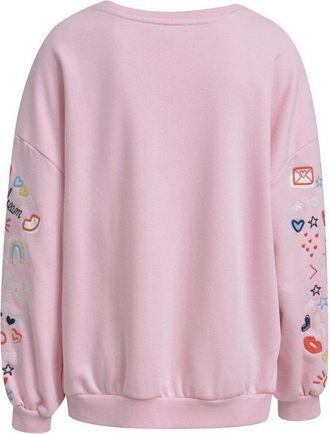 Smith & Soul Sweatshirt mit V-Ausschnitt, Oversize, bestickt