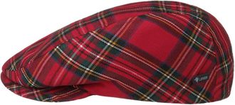 LIPODO Tartan Schottenkaro Flatcap Damen/Herren/Kinder - Schieberm&uuml;tze Made in Italy - Schirmm&uuml;tze Herbst/Winter - Winterm&uuml;tze gef&uuml;ttert - Flat Cap mit Karom