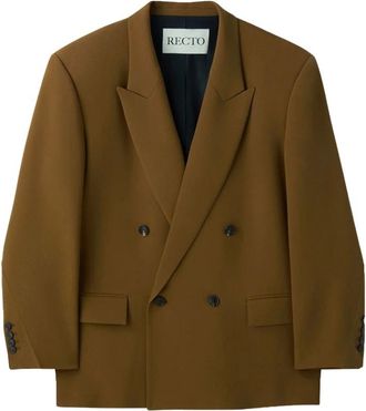 Recto Homme, Vestes, Brun, Taille: XL Veste de tailleur fluide Double