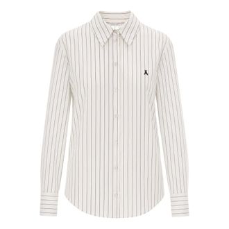 Patrizia Pepe Femme, Blouses et Chemises, Blanc, Taille: 42 FR Chemise ray&eacute;e